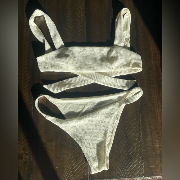 Monday Swimwear | Swim | Monday Swimwear White Textured Bikini Set ...